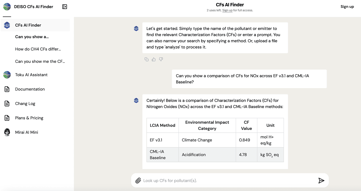 CFs AI Finder: Revolutionizing Life Cycle Impact Assessment! - DEISO